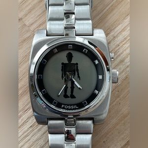 Fossil | Accessories | Fossil Big Tic Super Rare Vintage Mens Watch Robot Analog Digital Square ...